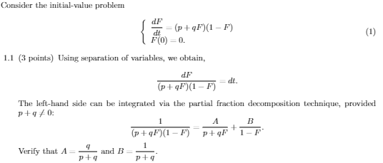 Solved Consider the initial-value problem dt (p+)(1-1) 1) | Chegg.com