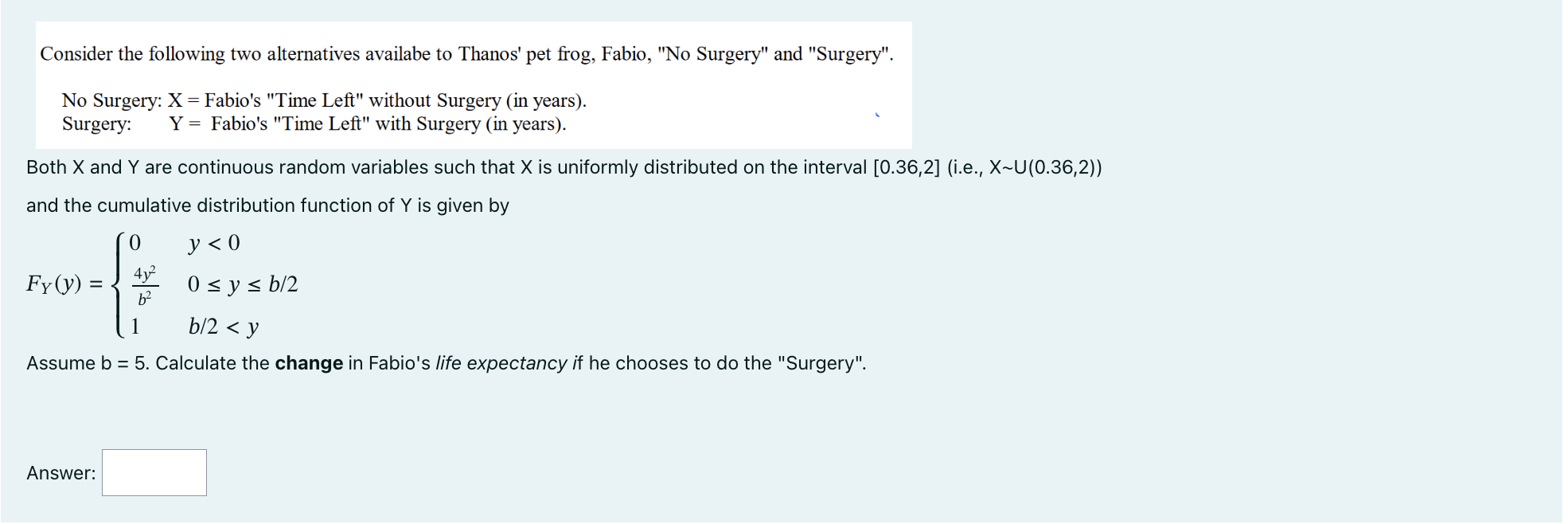 Solved Consider the following two alternatives availabe to | Chegg.com