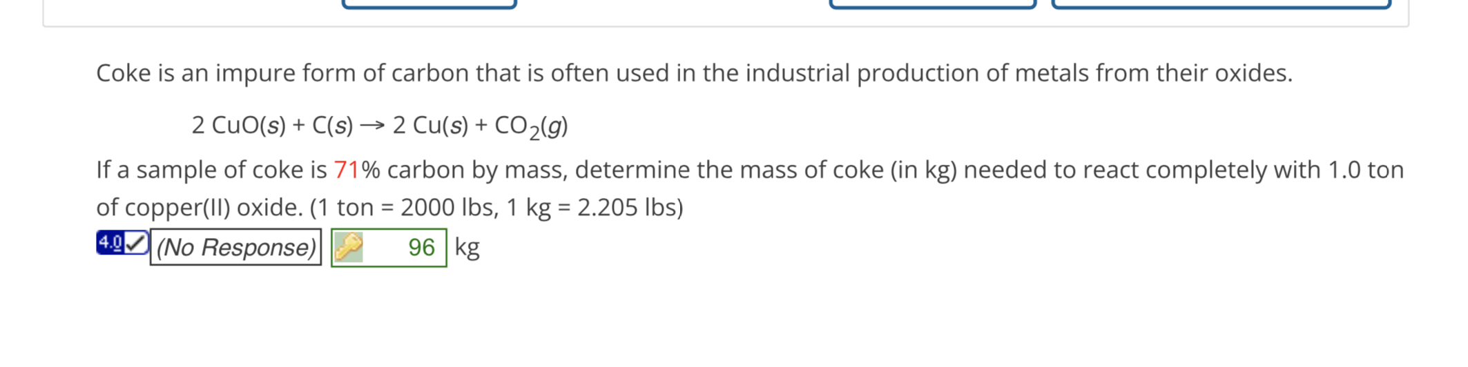 Solved Coke is an impure form of carbon that is often used | Chegg.com