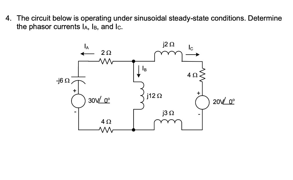 Solved 4. The circuit below is operating under sinusoidal | Chegg.com