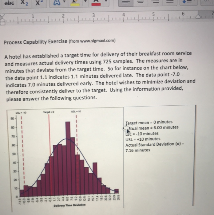 Solved 4 Process Capability Exercise (from www.sigmaxl.com) | Chegg.com