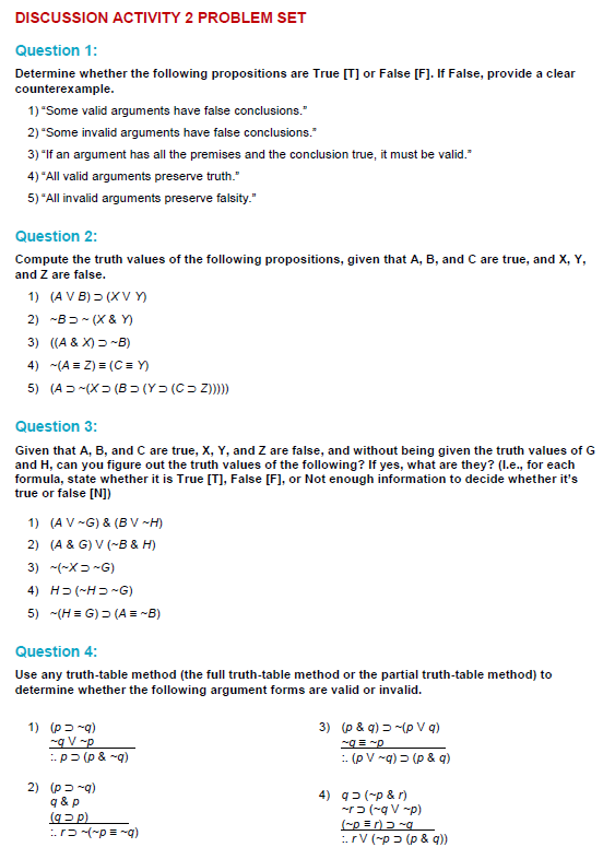 Solved Question 1: Determine whether the following | Chegg.com
