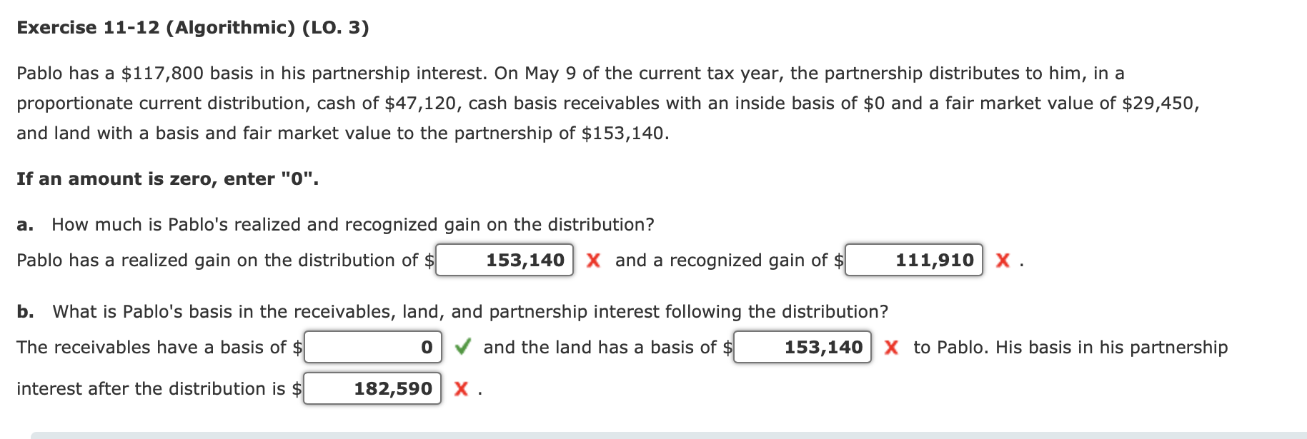 Solved Pablo has a $117,800 basis in his partnership | Chegg.com