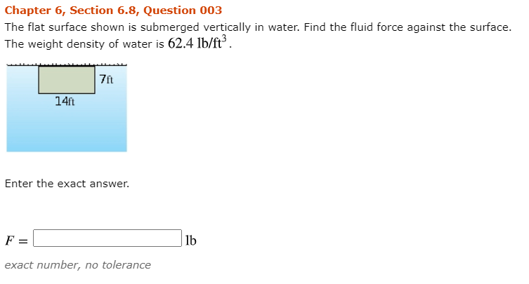 Solved Chapter 6, Section 6.8, Question 003 The flat surface | Chegg.com