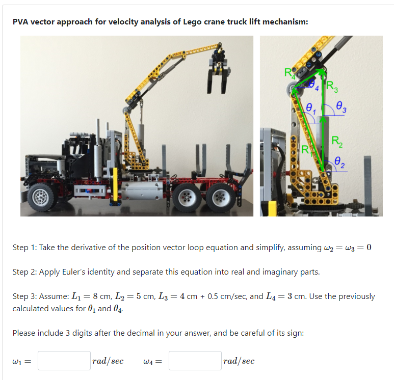PVA vector approach for velocity analysis of Lego | Chegg.com