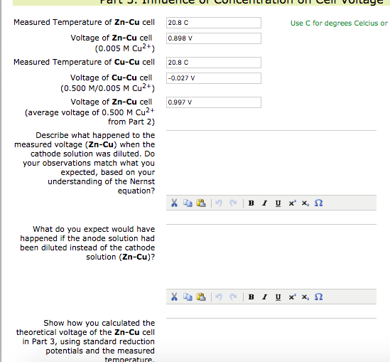 Solved Show how you calculated the theoretical voltage of | Chegg.com