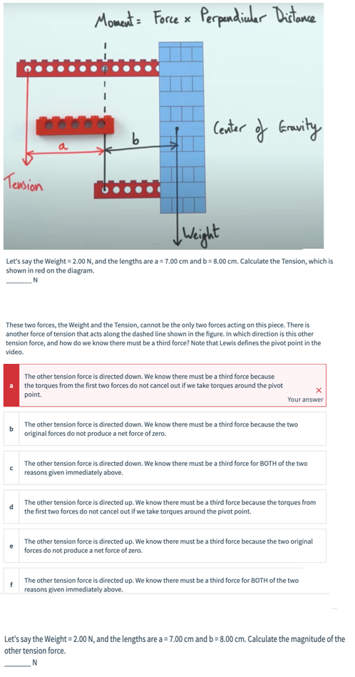 Solved Moment = Force x Perpendicular Distance Center of | Chegg.com