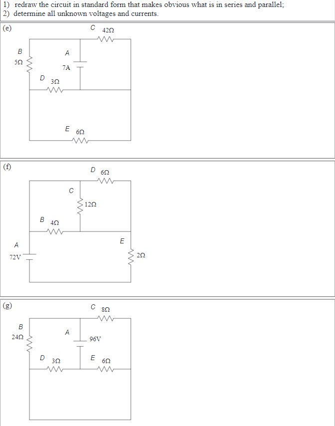 Solved In each circuit below, 1) ﻿ redraw the circuit in | Chegg.com