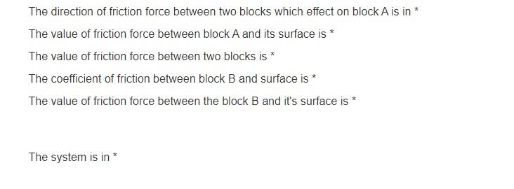 Solved The direction of friction force between two blocks | Chegg.com