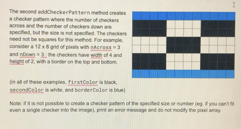 Complete the addChecker Pattern methods (there are | Chegg.com