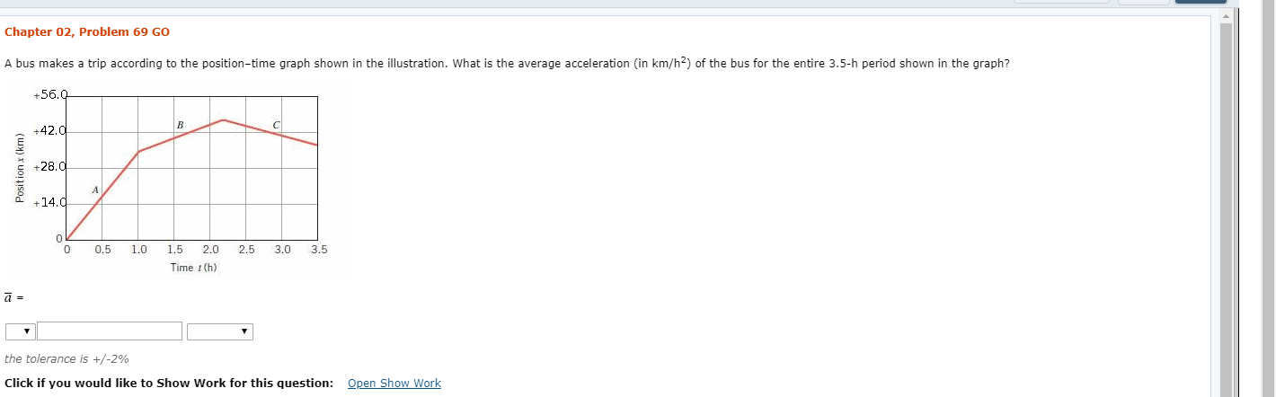 Solved Chapter 02, Problem 69 GO A bus makes a trip | Chegg.com