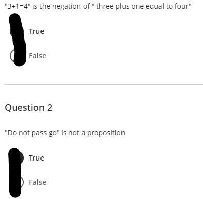 Solved "3+1=4" is the negation of "three plus one equal to | Chegg.com