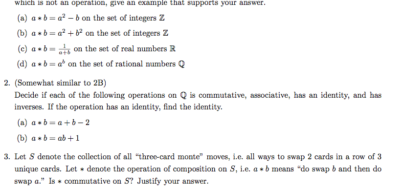Solved which is not an operation, give an example that | Chegg.com