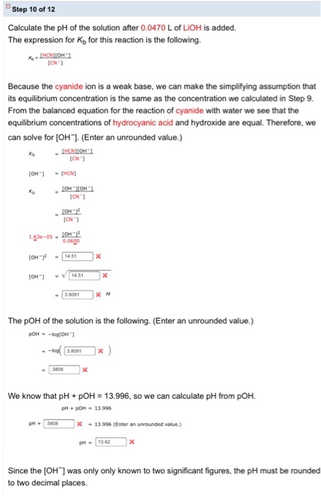 Solved Calculate the pH of the solution after 0.0470 L of | Chegg.com