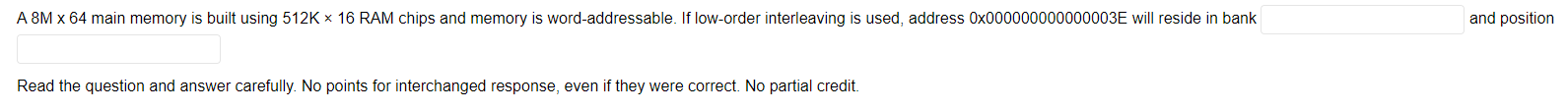 Solved A 8M X 64 main memory is built using 512K * 16 RAM | Chegg.com