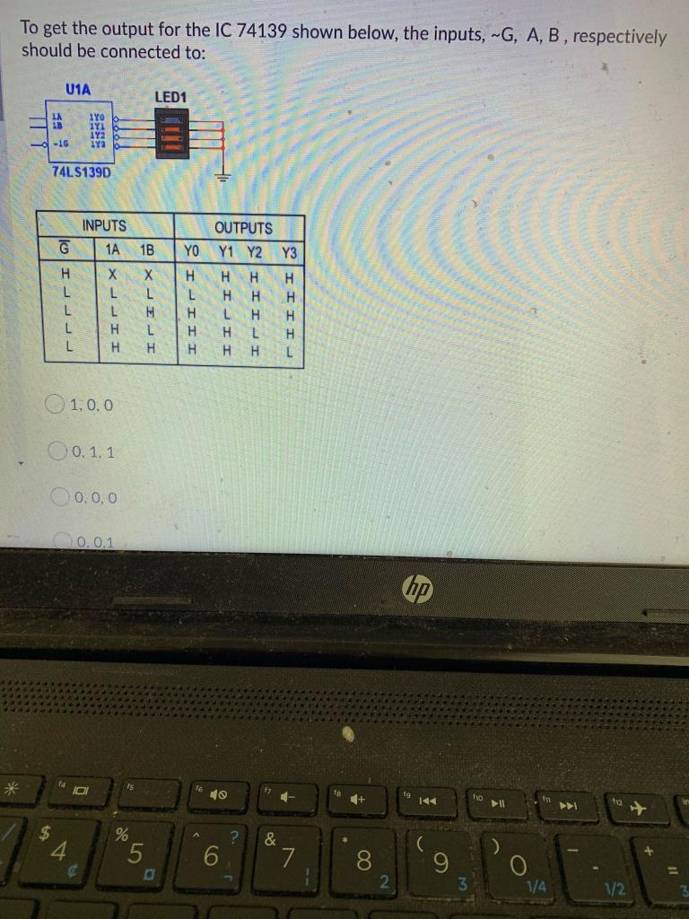Solved To get the output for the IC 74139 shown below, the | Chegg.com