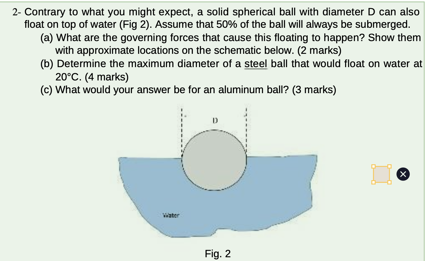 Solved 2- Contrary to what you might expect, a solid | Chegg.com