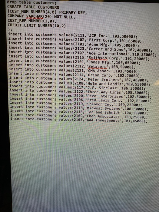 Do the following SQL questions. The resulting columns | Chegg.com