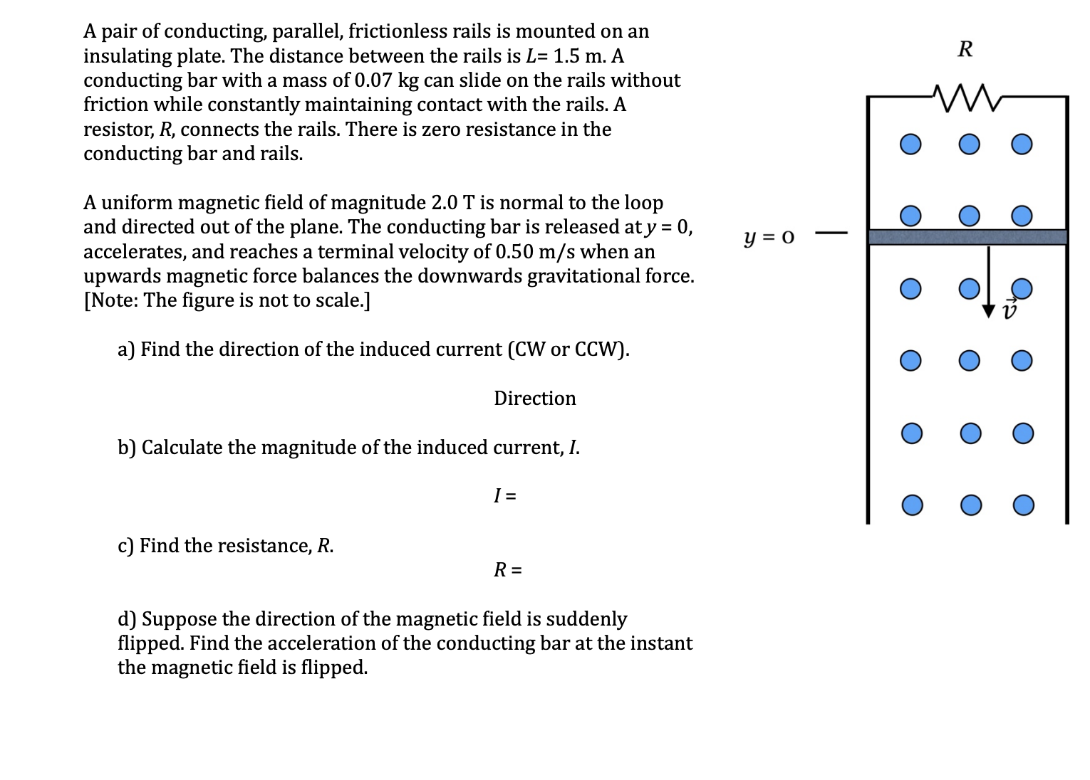 Solved A pair of conducting, parallel, frictionless rails is | Chegg.com