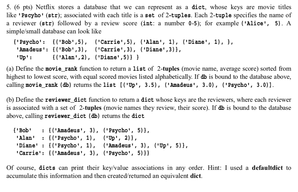 Solved IN PYTHON, THIS QUESTION HAS 2 PARTS IN CONNECTION TO | Chegg.com