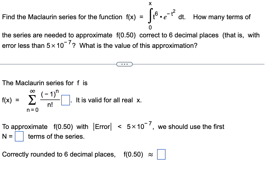 Find the Maclaurin series for the function | Chegg.com