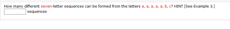Solved How many different seven-letter sequences can be | Chegg.com