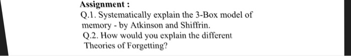 Solved Assignment: Q.1. Systematically explain the 3-Box | Chegg.com