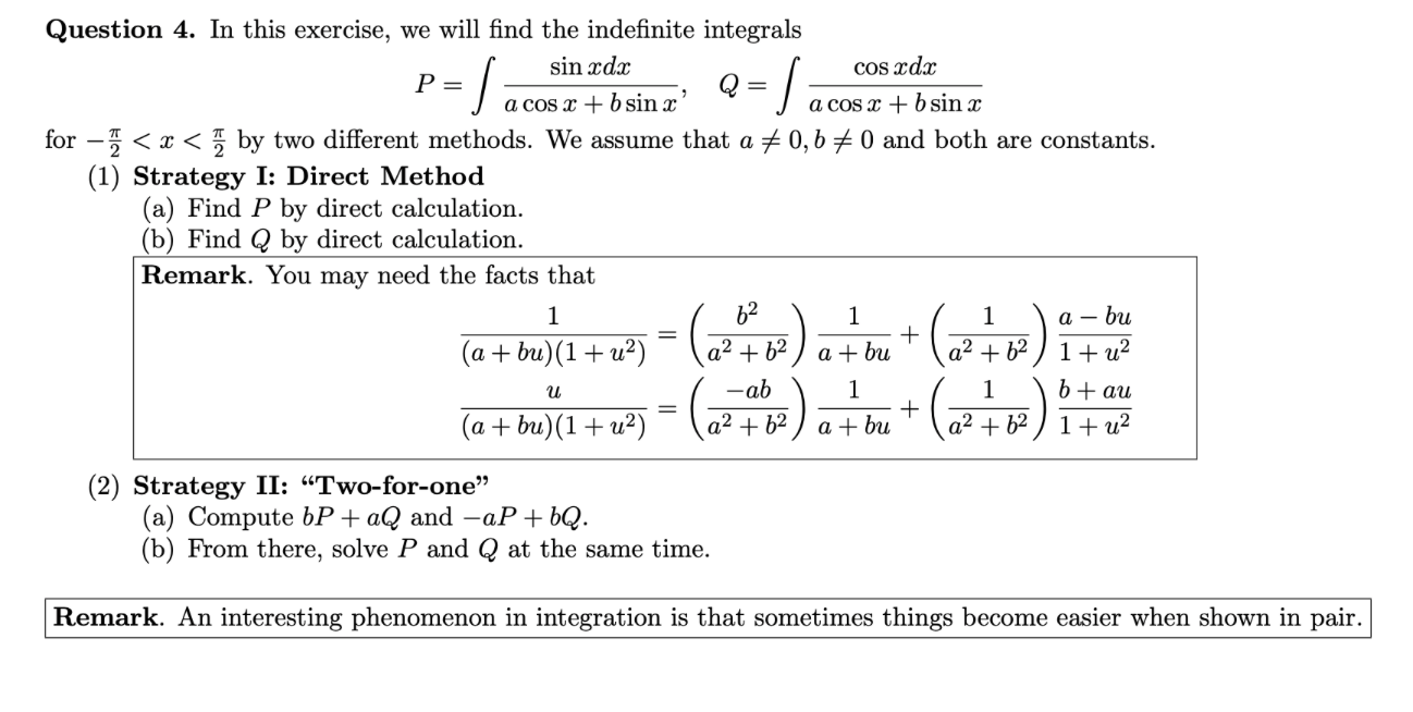 Solved Please solve the following integral calculus and show | Chegg.com