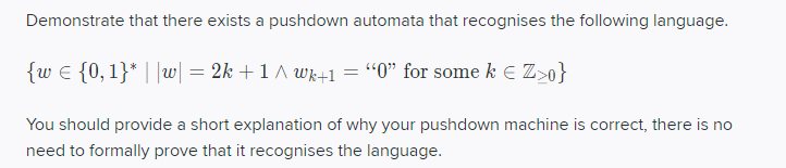 Demonstrate that there exists a pushdown automata | Chegg.com