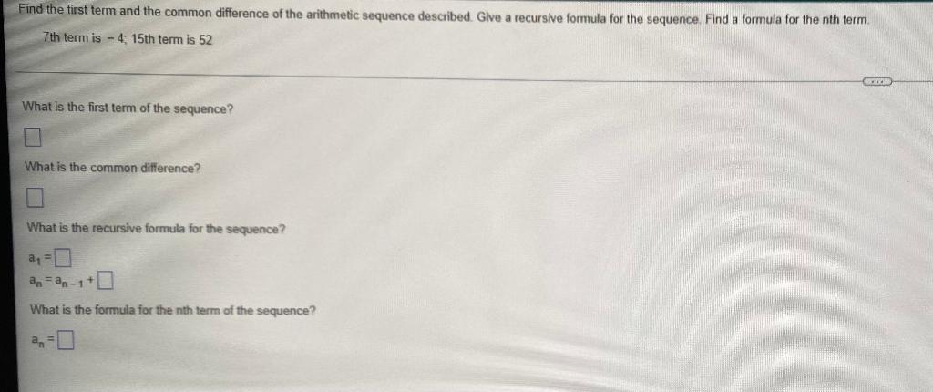 Solved Find the first term and the common difference of the | Chegg.com