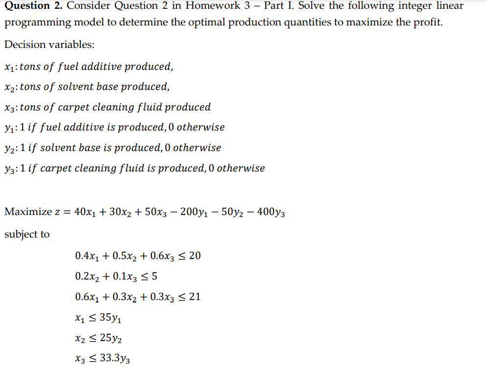 Solved Question 2. Consider Question 2 in Homework 3 - Part | Chegg.com