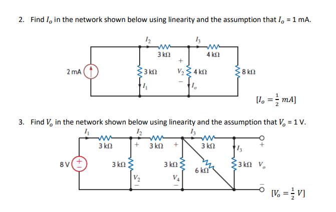 Solved 2. Find Io in the network shown below using linearity | Chegg.com