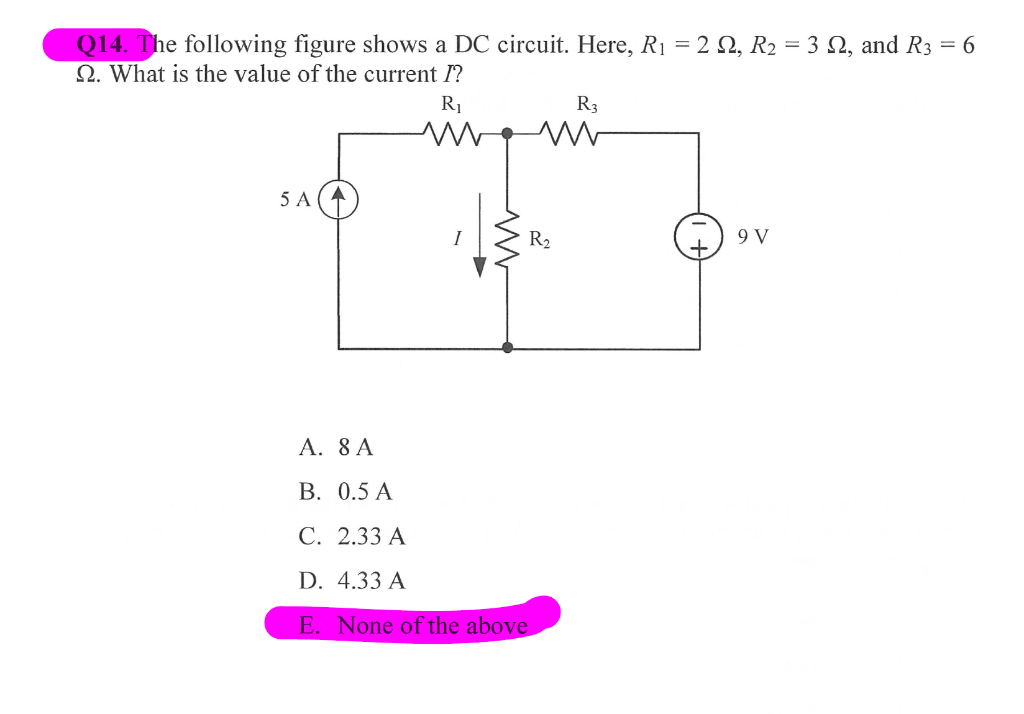 Solved Q14. The following figure shows a DC circuit. Here, | Chegg.com