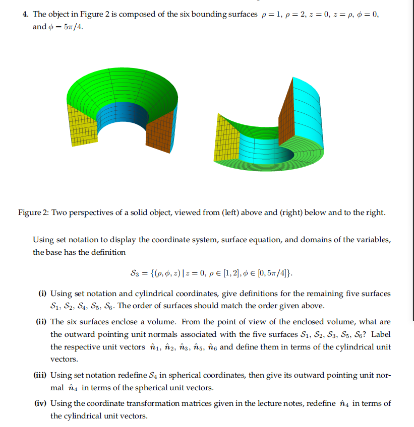 Solved 4. The object in Figure 2 is composed of the six | Chegg.com