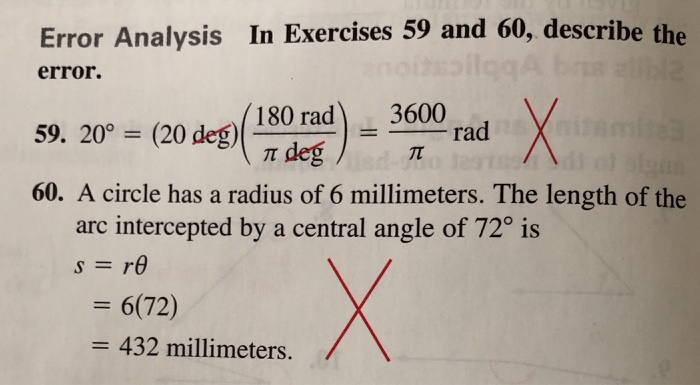 Solved Error Analysis In Exercises 59 and 6 error. 0, | Chegg.com