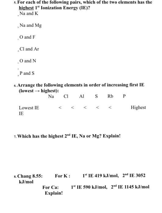Solved i. Write the electron configurations of the following | Chegg.com