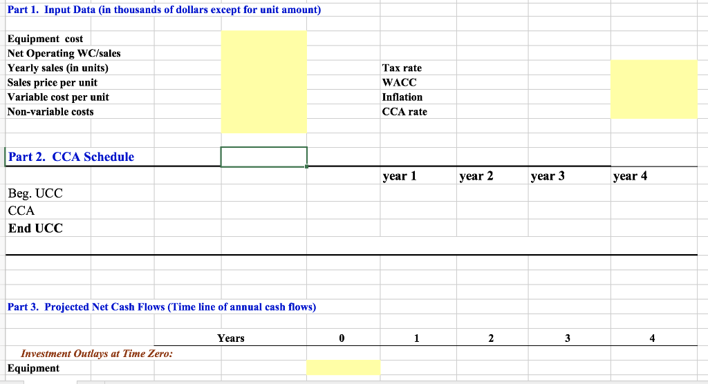 Capital Budgeting Assignment FNCE 301 Fall 2020 | Chegg.com