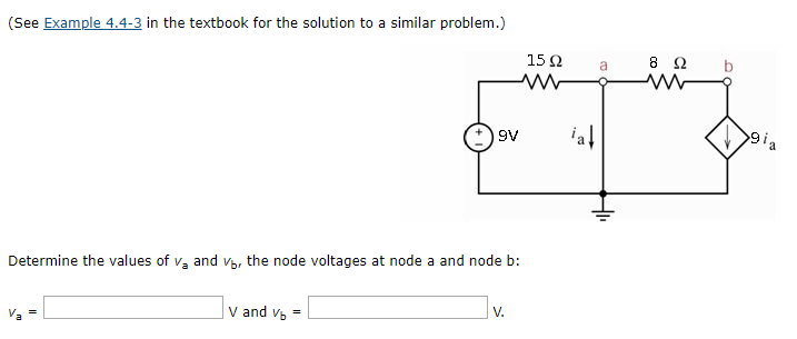 Solved Determine the values of va and vb, the node voltages | Chegg.com
