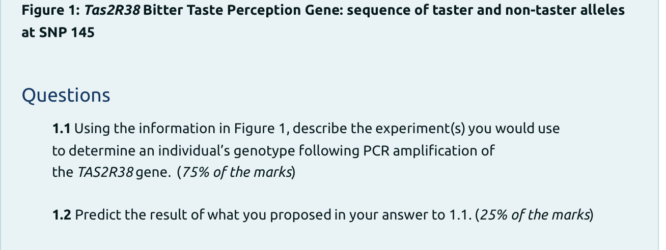 Solved There are 3 SNPs associated with the TAS2R38 gene | Chegg.com
