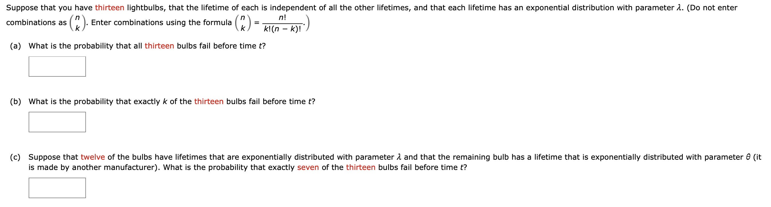 Solved combinations as (nk). Enter combinations using the | Chegg.com