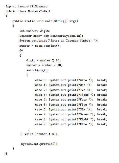 Solved import java.util.Scanner; public class NumbersToText | Chegg.com