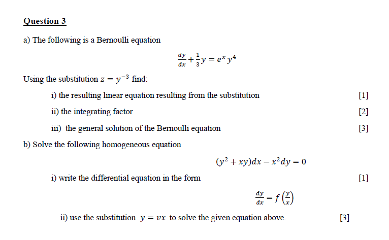 Solved Question 3a the Following Is A Bernoulli