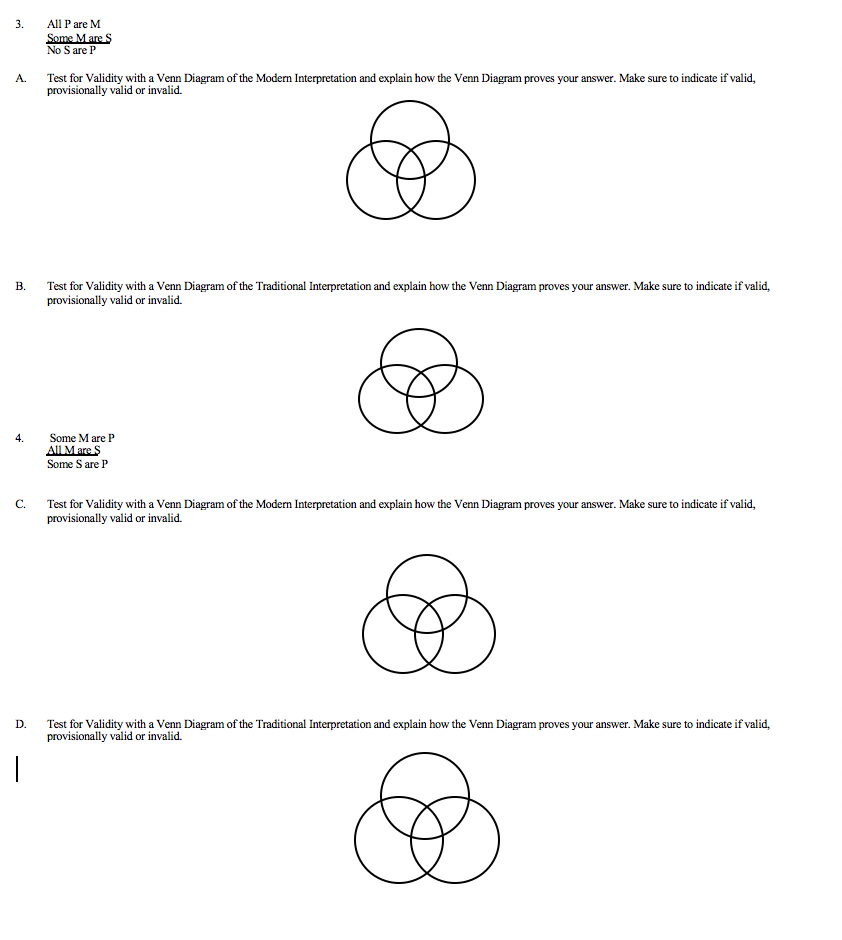 Test for Validity using both traditional and Modern | Chegg.com
