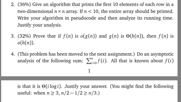 Solved Give an algorithm that prints the first 10 elements | Chegg.com