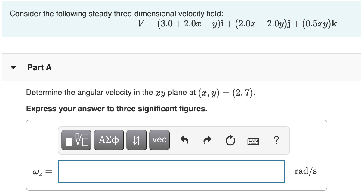 Solved Consider the following steady three-dimensional | Chegg.com