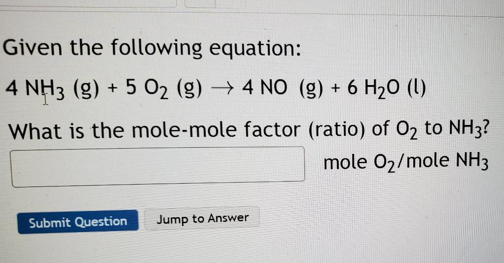 Solved Given the following equation: 4NH3( g)+5O2( | Chegg.com