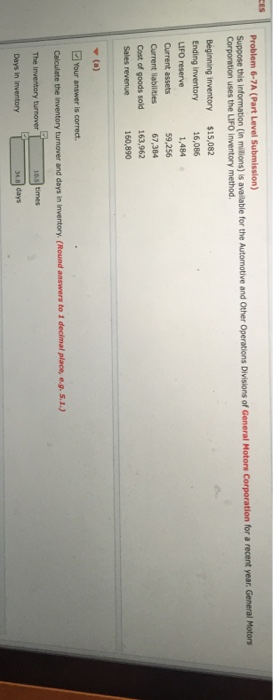 Solved Problem 6-7A (Part Level Submission) information (in | Chegg.com