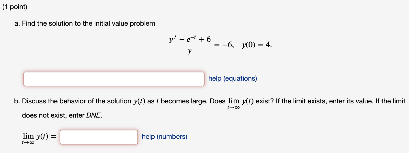 Solved Find the solution to the initial value | Chegg.com