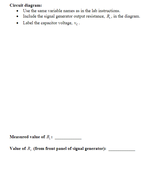Solved 1. Objectives • Build a first order RC circuit. • | Chegg.com