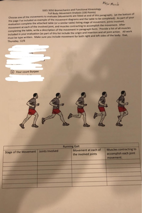 Full Body Movement Analysis for “FOUR COUNT BURPEE” | Chegg.com